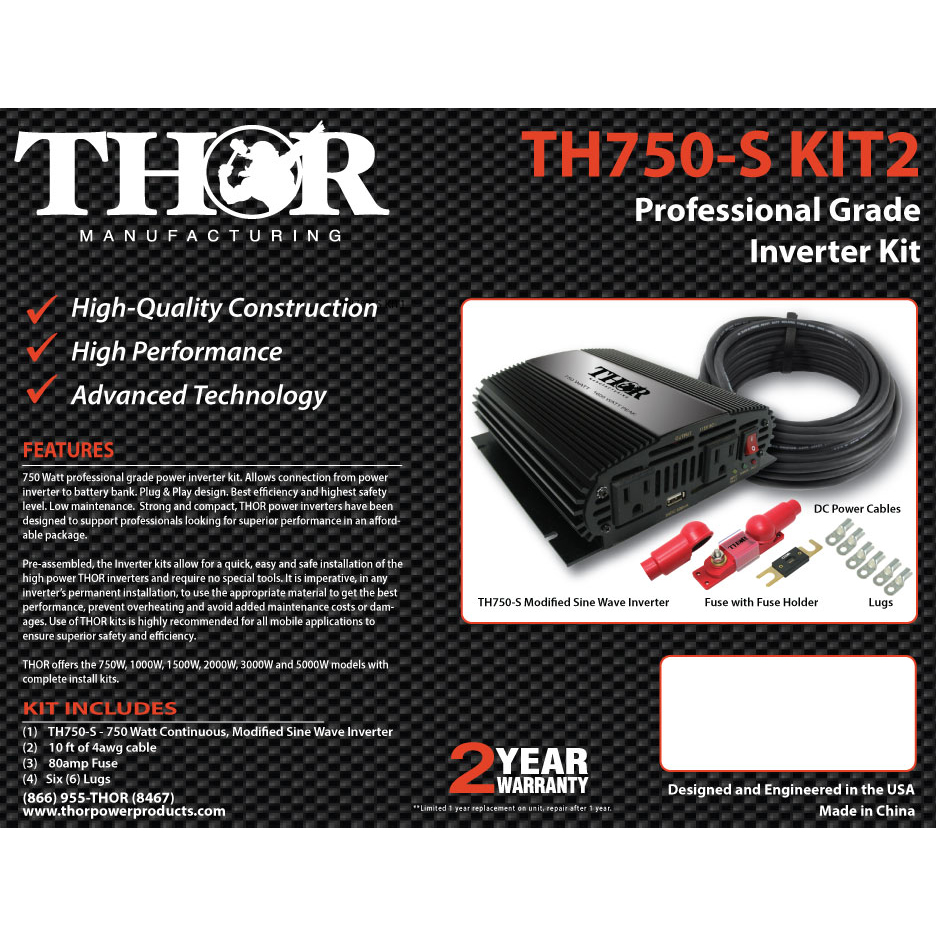 THOR Professional Grade Inverter Kit - TH750-S KITS2 - RMB ONLINE Solar ...