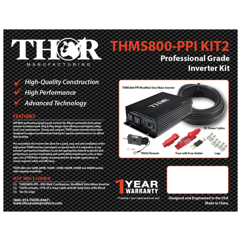 THOR THMS800-PPI-KIT2 Professional Grade Inverter Kit - RMB ONLINE ...